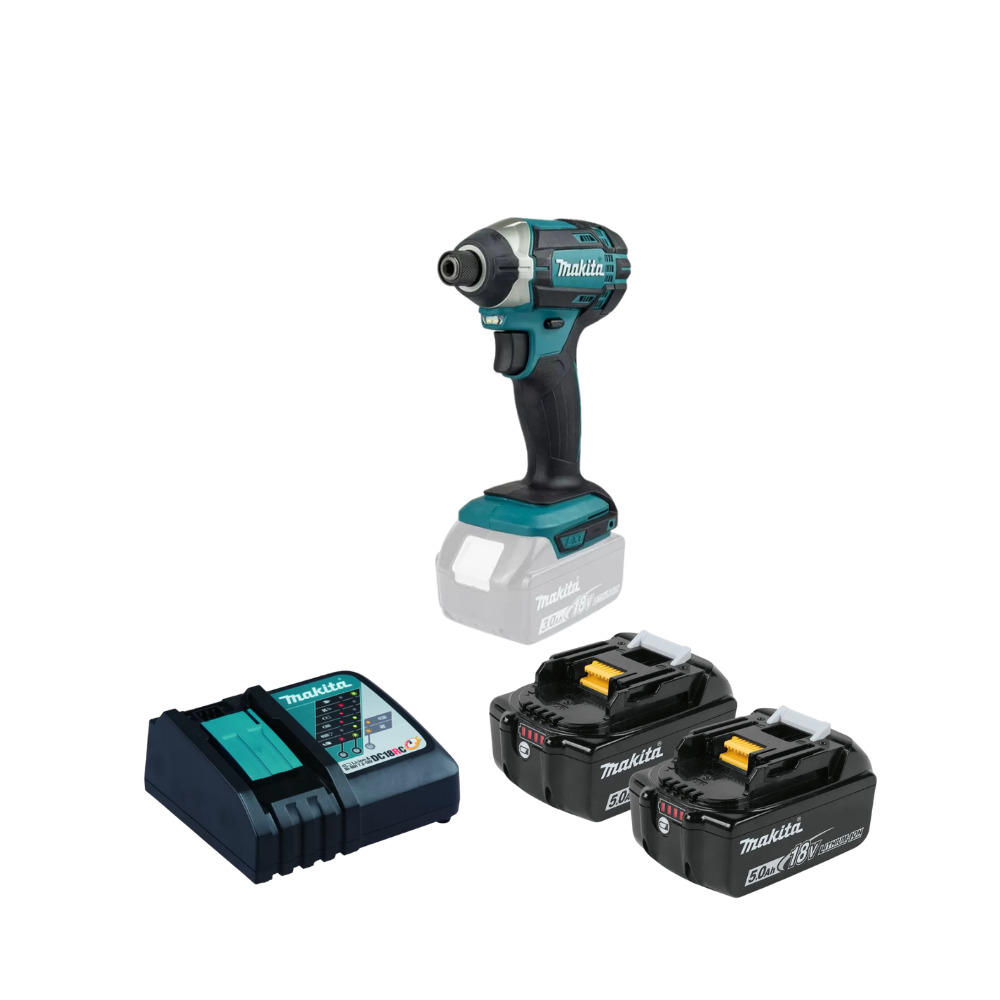 מברגת אימפקט 18V נטענת + 2 סוללות 5AH + מטען MAKITA DTD152Z - מאסטר ...