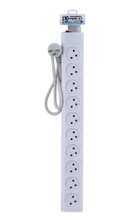 רב שקע 10 עד 1m + מפסק SEMICOM SWITCH SW-MS10-1M+S - מאסטר טולס בע"מ